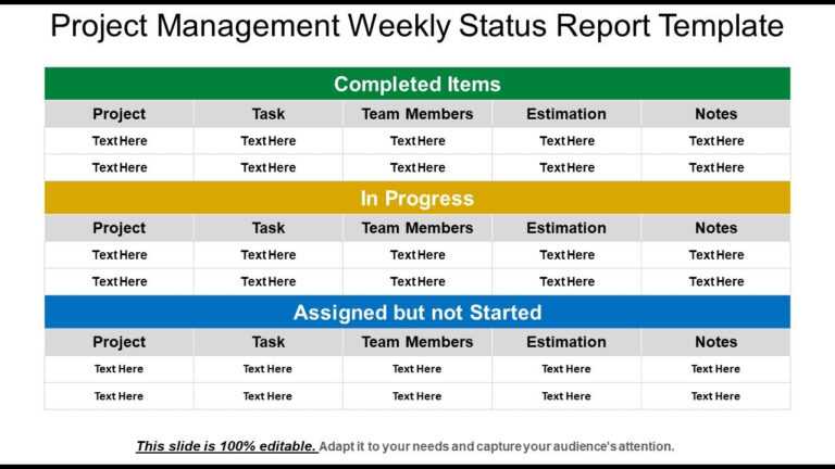 Monthly Status Report Template Project Management - Rebeccachulew.com