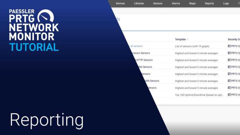 Reporting With Paessler PRTG Inside Prtg Report Templates ...