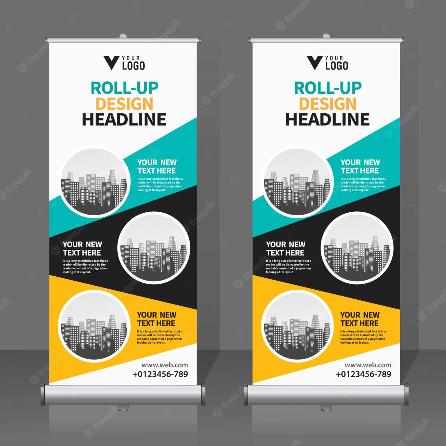 Retractable Banner Template Psd