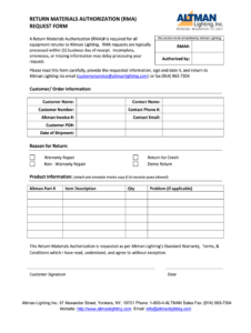 Rma Template – Fill Online, Printable, Fillable, Blank PdfFiller ...