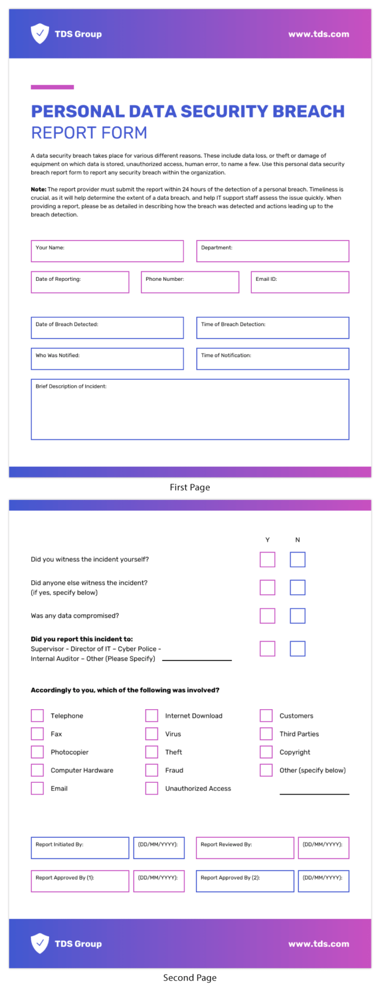 Security Breach Incident Report Template Intended For Computer Incident ...