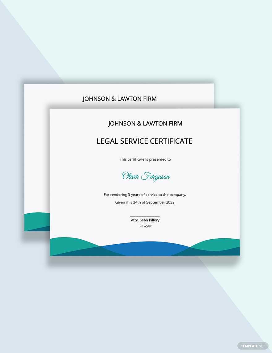Certificate Of Service Template Free - Rebeccachulew.com