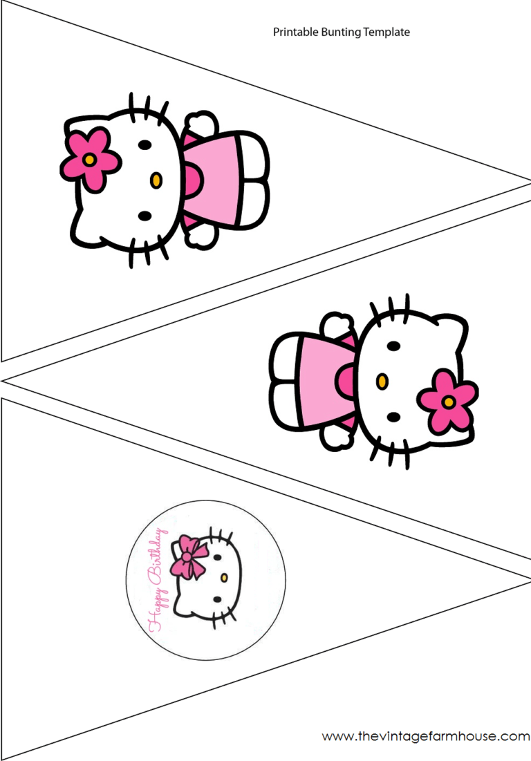 Simple Cute Hello Kitty Free Printable Kit - Rebeccachulew.com