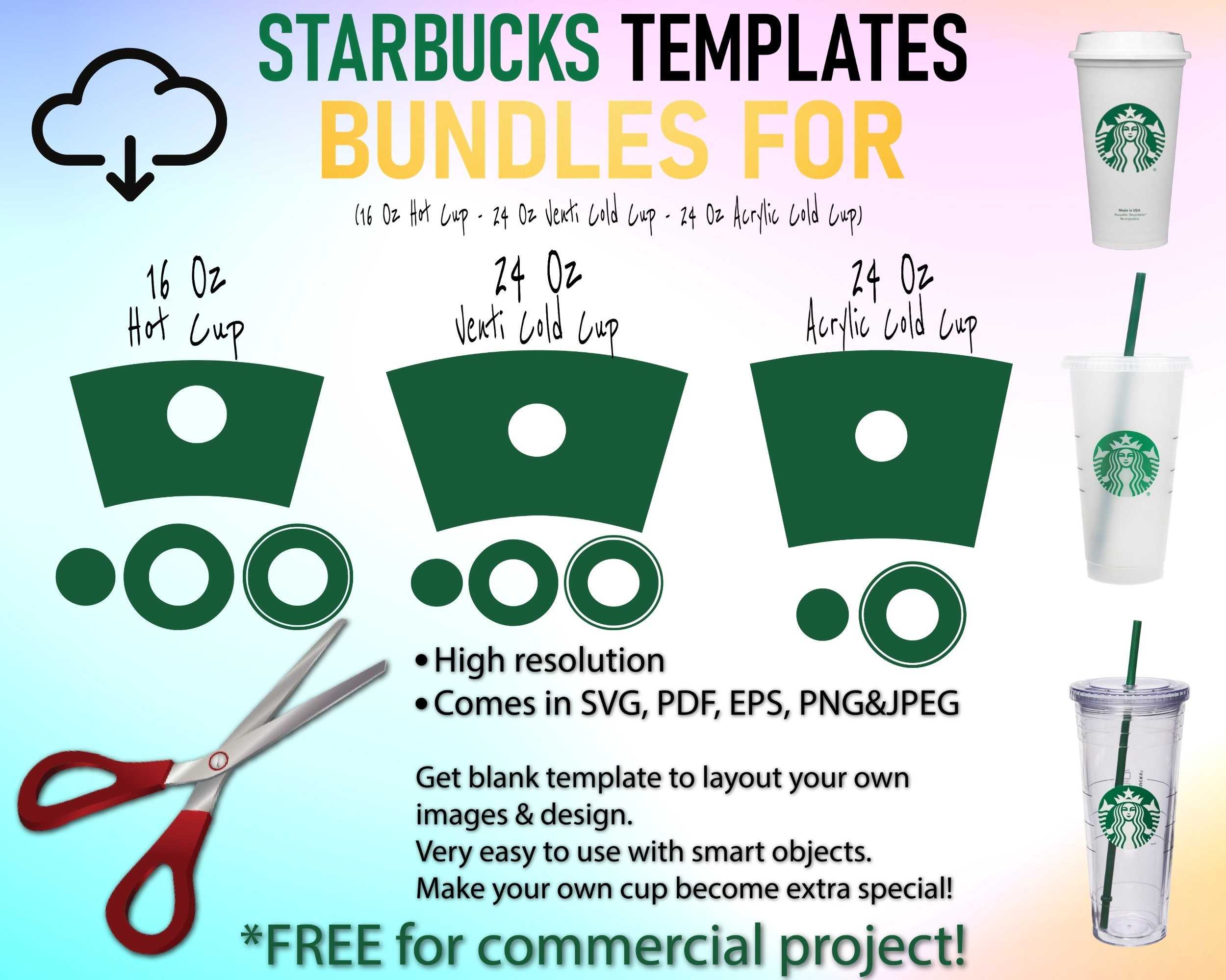 Starbucks SVG Starbucks Templates Svg Starbucks Cold Cup – Etsy ...