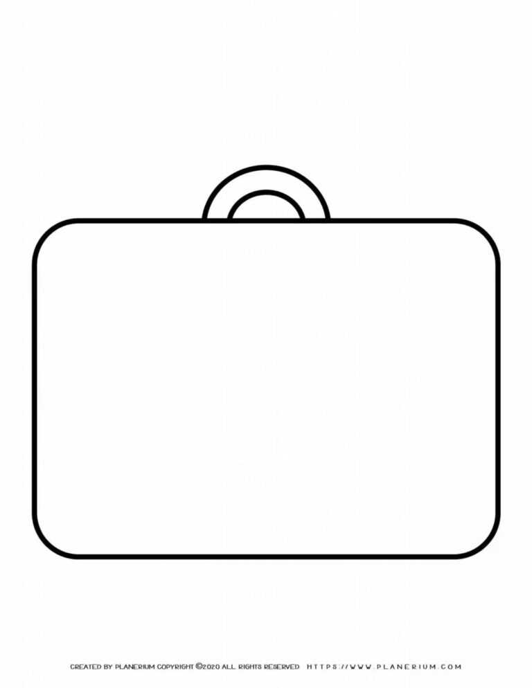 Suitcase Outline Planerium For Blank Suitcase Template - Rebeccachulew.com