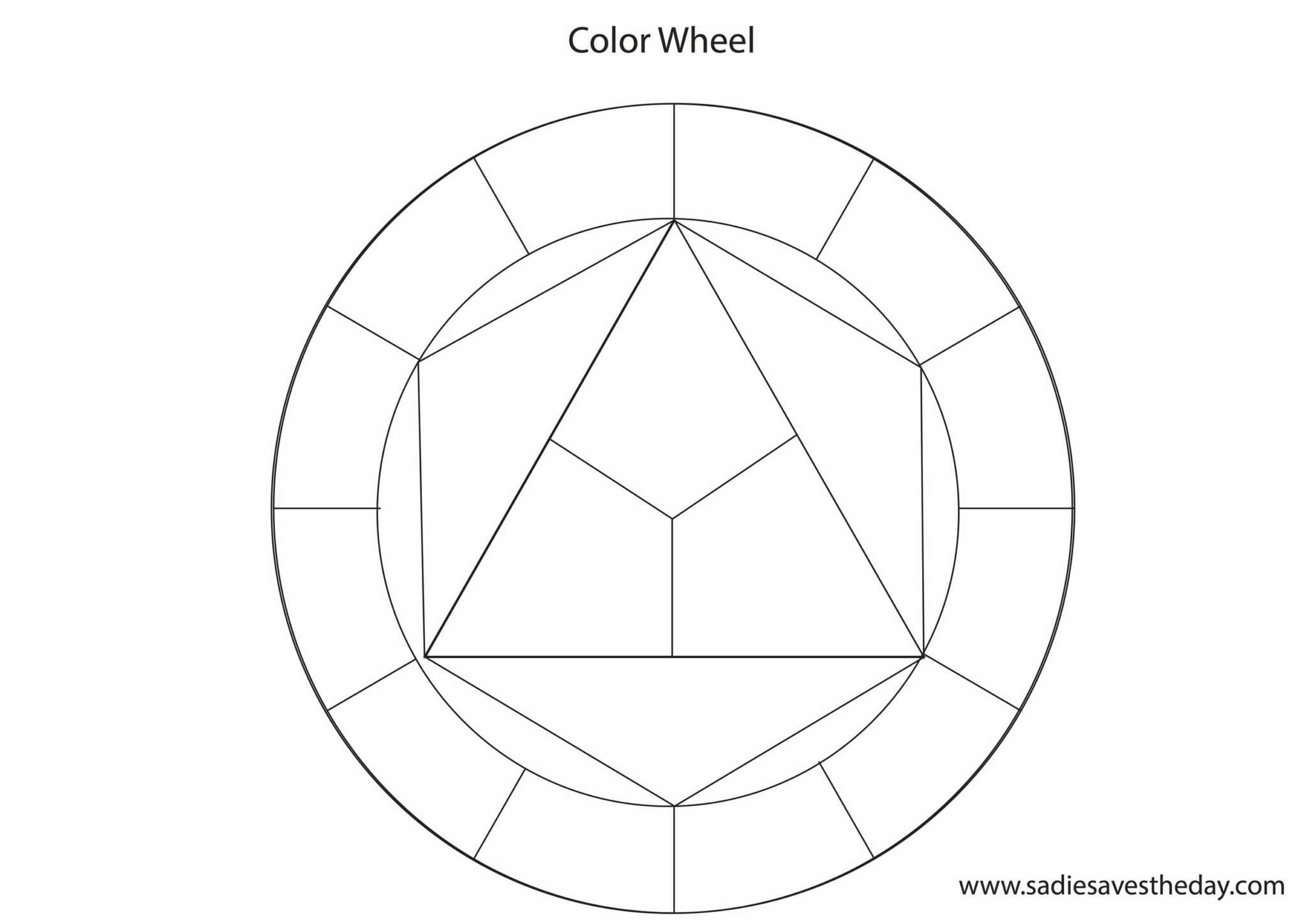 Templates Etc — Sadie Saves The Day! Intended For Blank Color Wheel ...