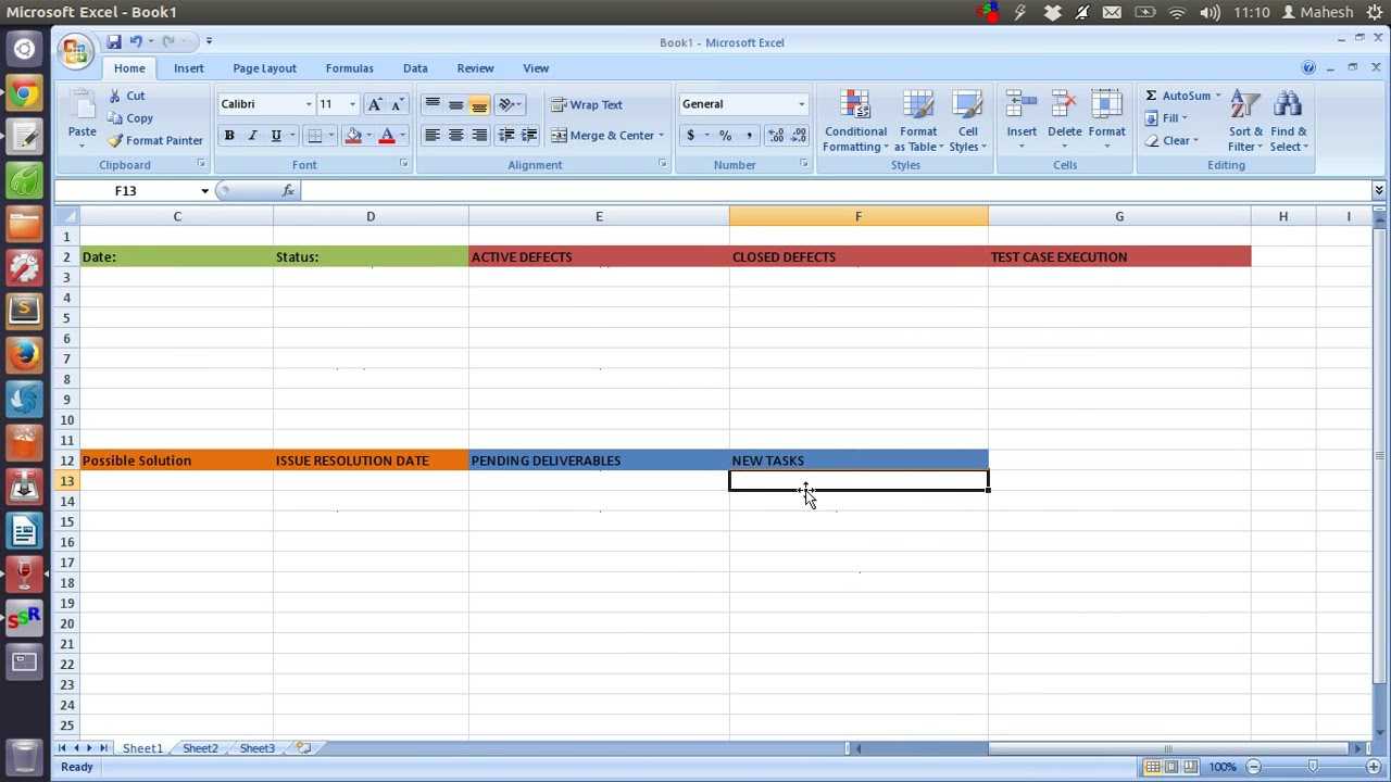 Testing Weekly Status Report Template - Rebeccachulew.com