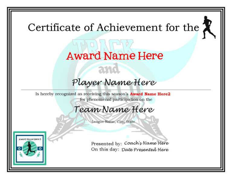Track Team Awards – Etsy Intended For Track And Field Certificate ...