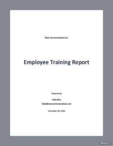 Training Reports Templates – Design, Free, Download Template ...