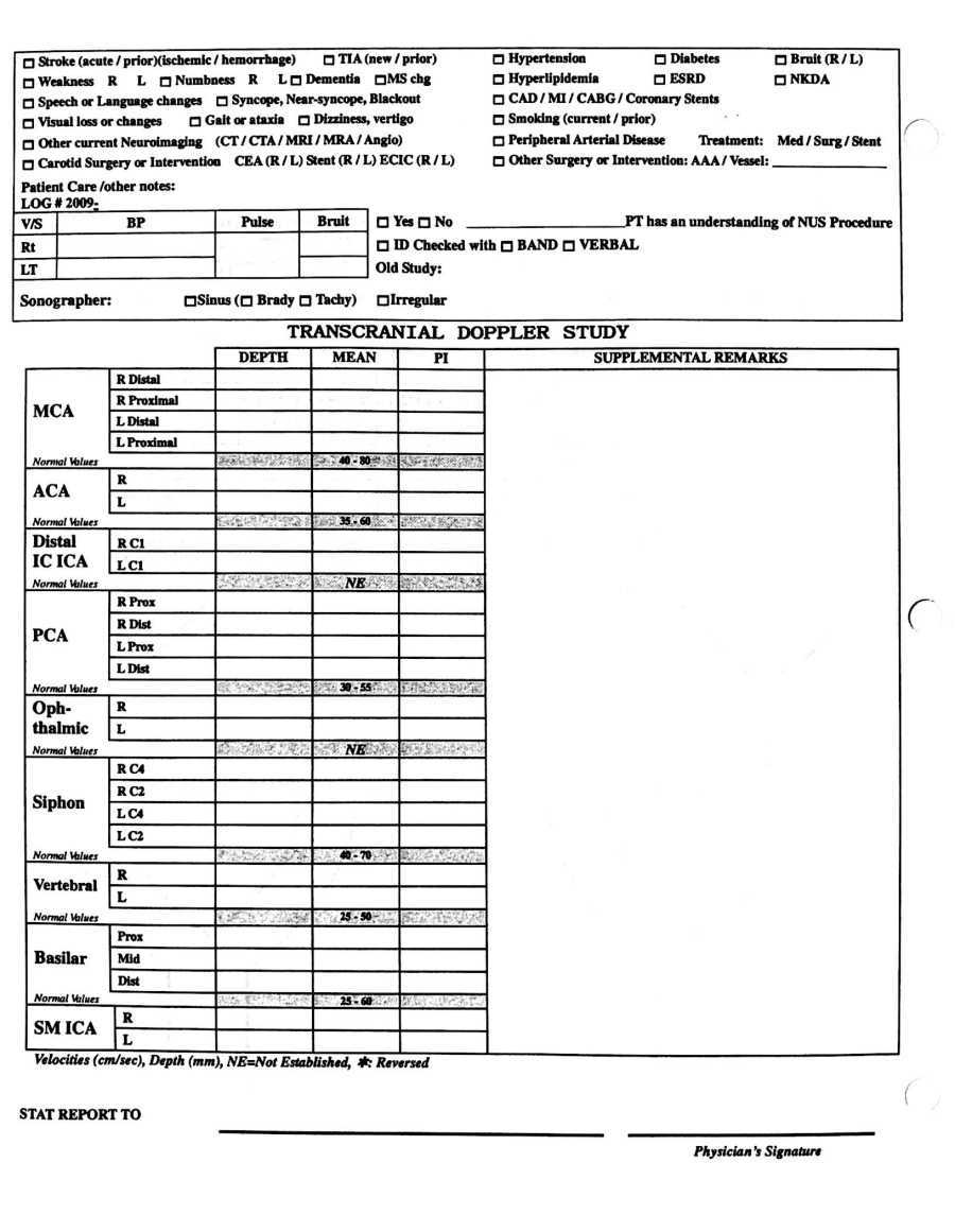 Carotid Ultrasound Report Template - Rebeccachulew.com