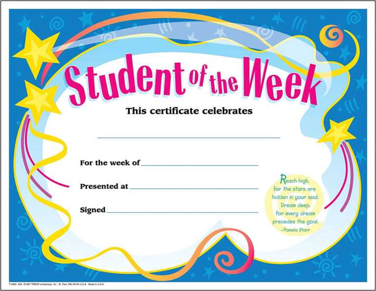 Trend Enterprises Student Of The Week Colorful Classics Certificates (T ...