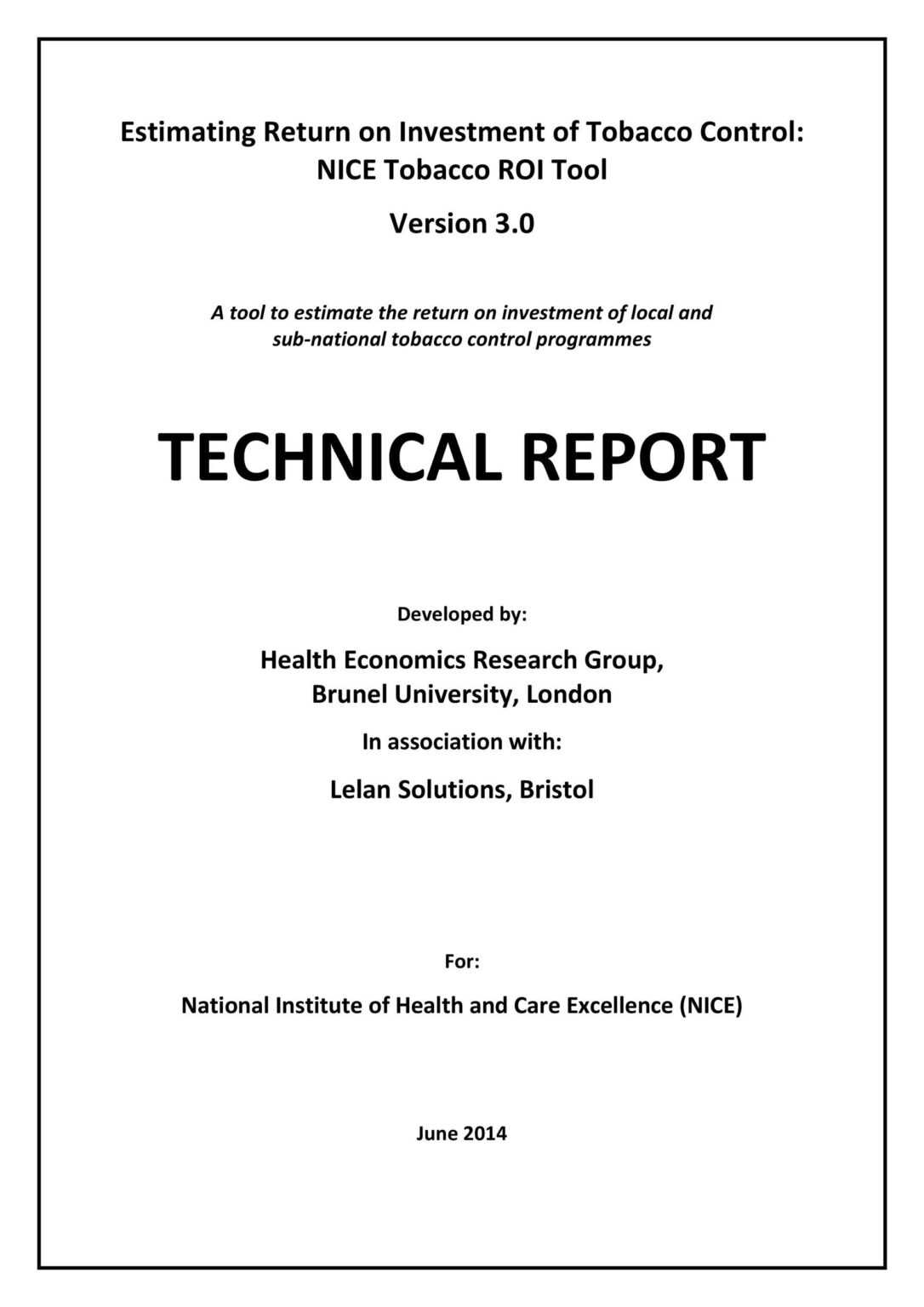 Technical Report Cover Page Template - Rebeccachulew.com