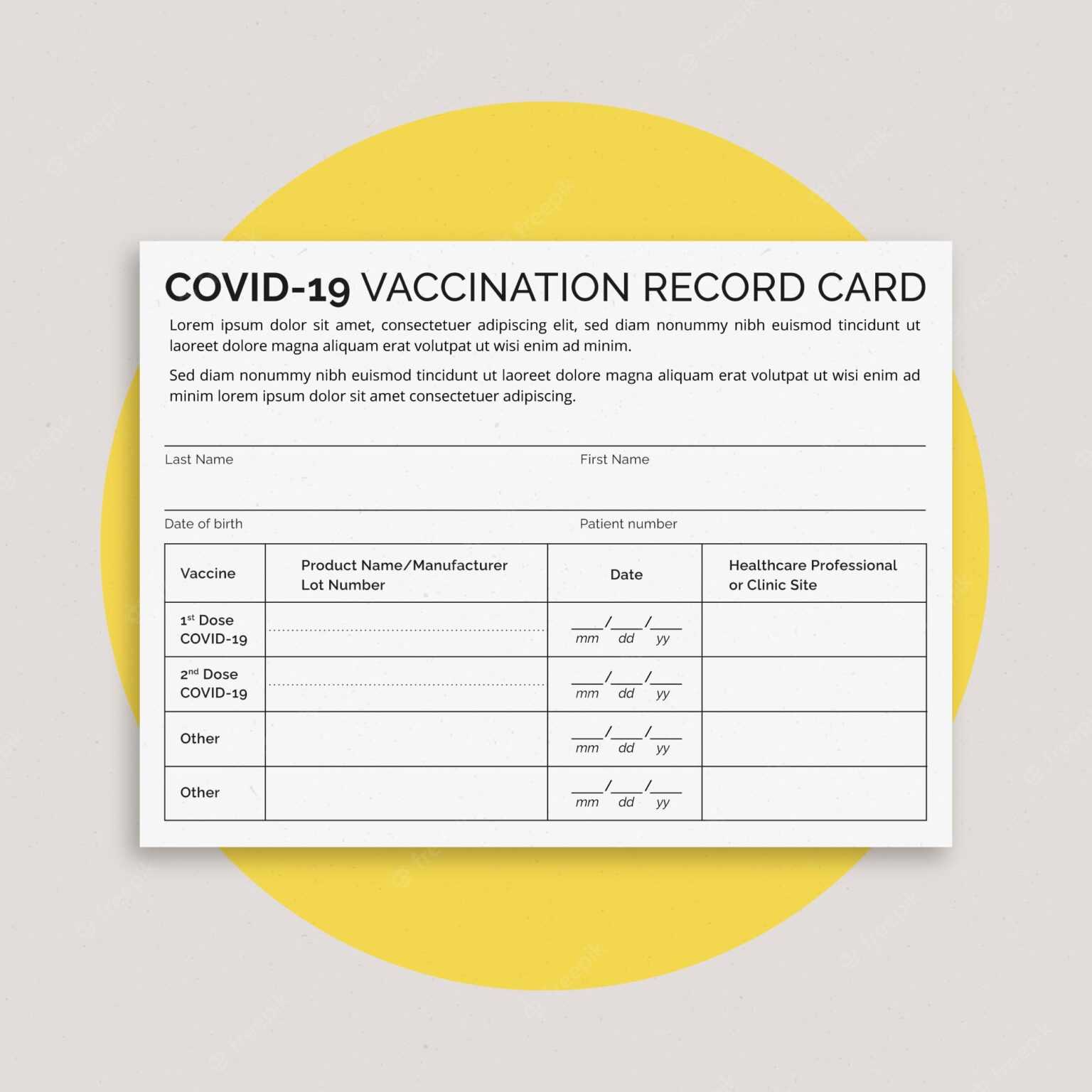 Vaccine Record Card Images Free Vectors, Stock Photos & PSD With ...