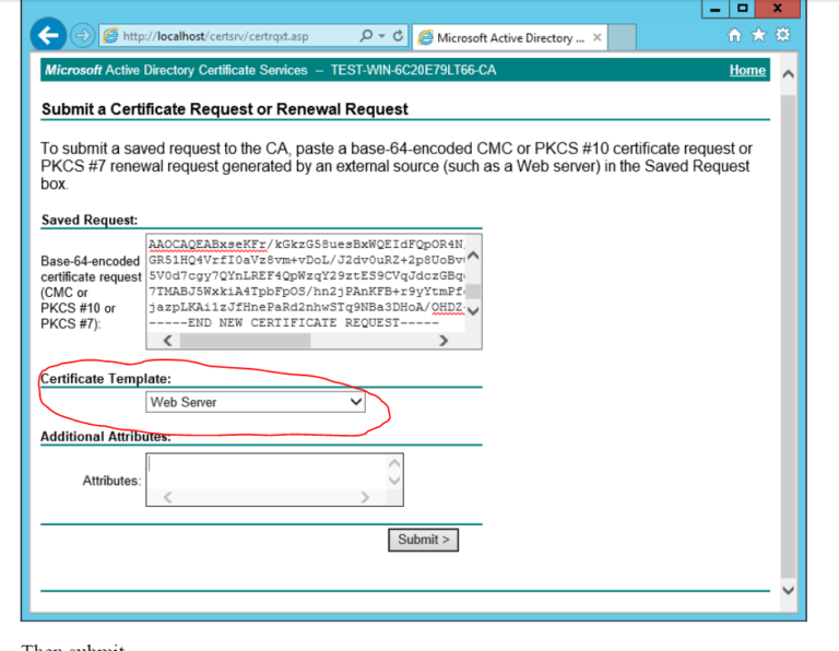 Windows Server 10 R10 – AD Certificate Services – The Combobox To ...